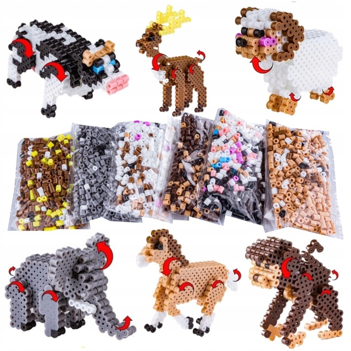 Set margele de calcat 3D, Zola®, 3000 bucati, 6 planse si 6 matrice ...