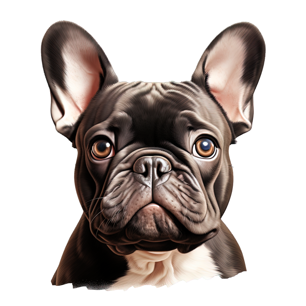 Sticker decorativ perete, auto si geam, Caine -French Bulldog Portrait ...