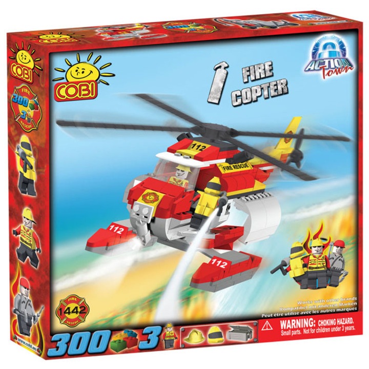 Конструктор Cobi Fire Copter, Action Town, 300 части - eMAG.bg