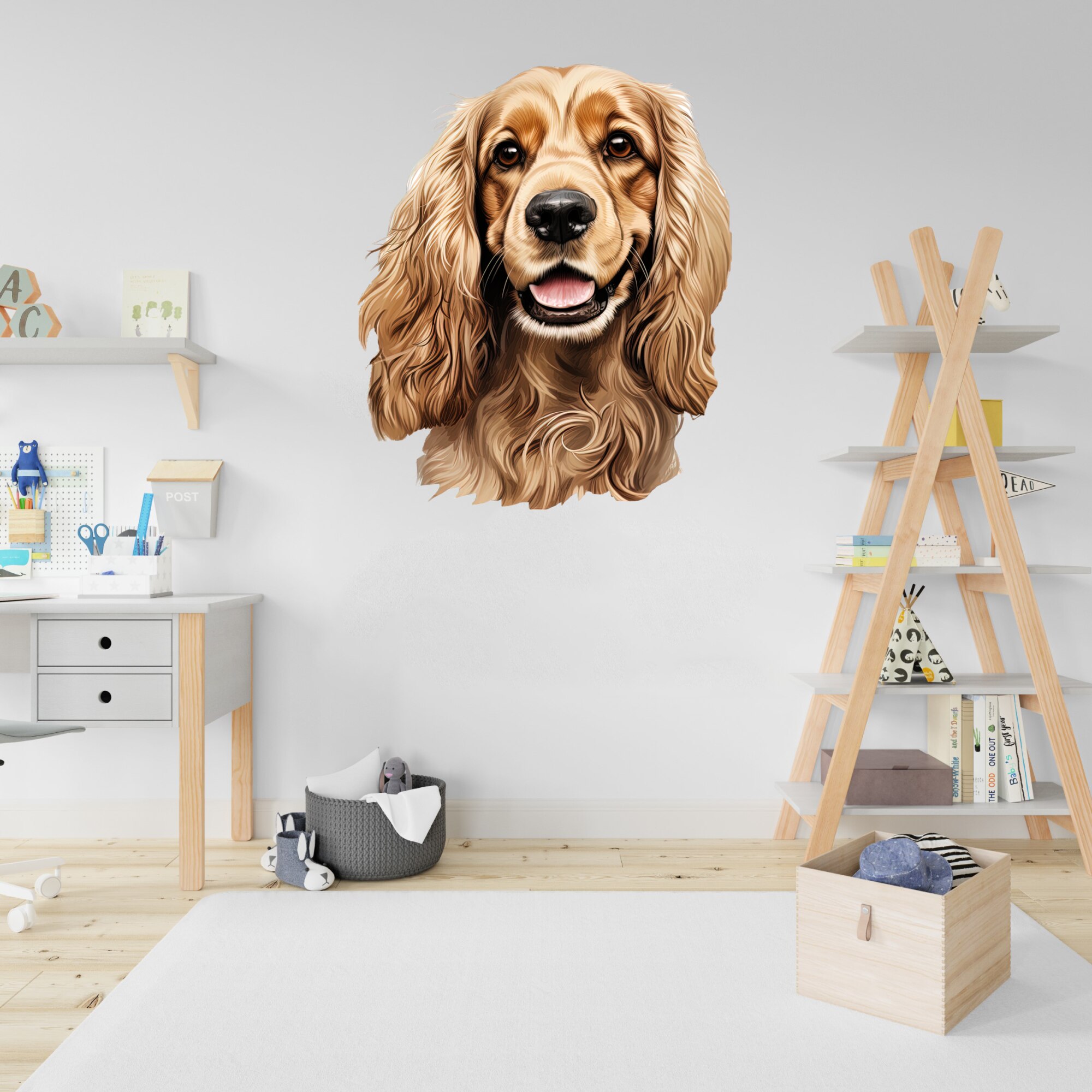 Sticker decorativ perete, auto si geam, Caine -American Cocker Spaniel ...