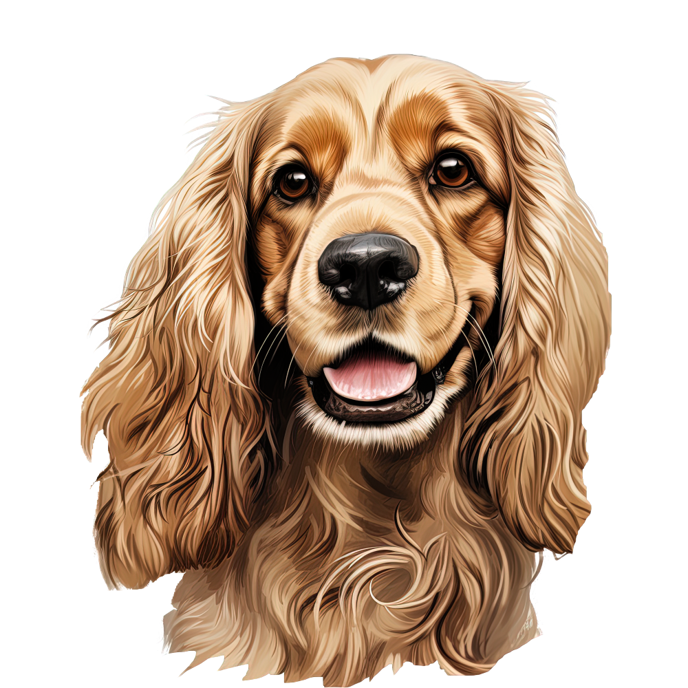 Sticker decorativ perete, auto si geam, Caine -American Cocker Spaniel ...