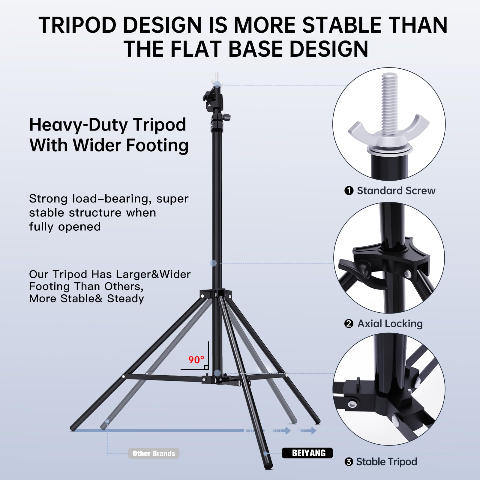 Комплект статив за фон за снимки, WALALLA, преносим/сгъваем, 2,6 x 3 м ...