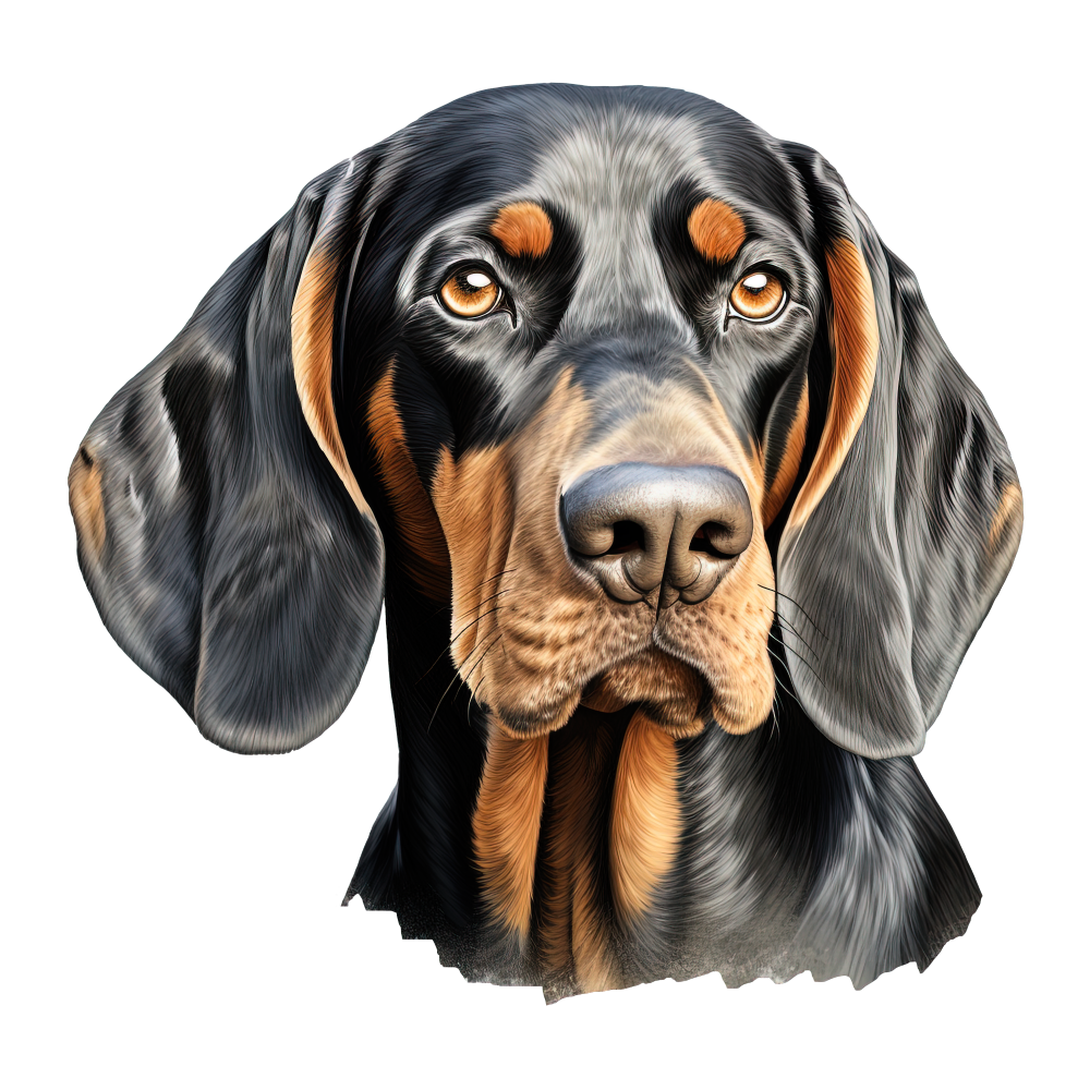 Sticker decorativ perete, auto si geam, Caine -Black and Tan Coonhound ...