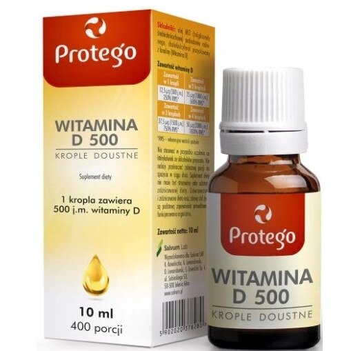 Витамин D 500 перорални капки, Protego, 10 мл - eMAG.bg