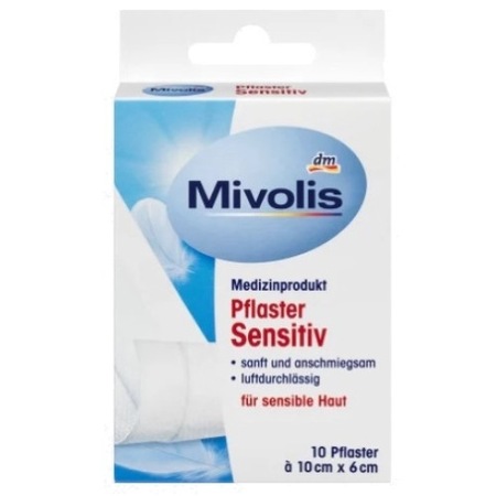 Plasturi, Mivolis, Sensitiv, 10 cm x 6 cm, 10 bucati - eMAG.ro
