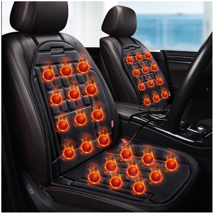 Set 2 Huse scaun auto cu Incalzire, anti-transpiratie, AutoSSF ...