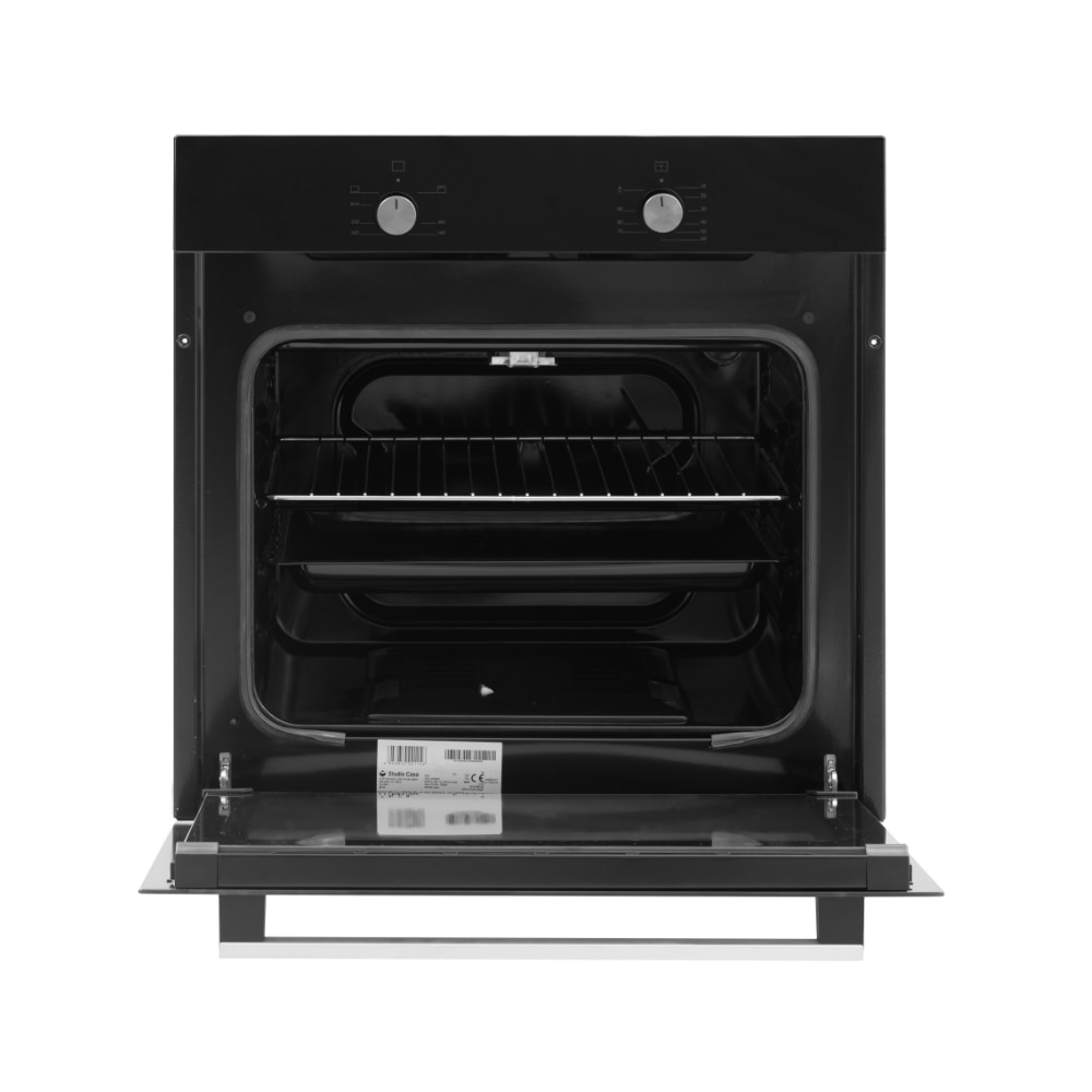 Cuptor gaz incorporabil Studio Casa Lara FG60Nero, Termostat, Timer ...