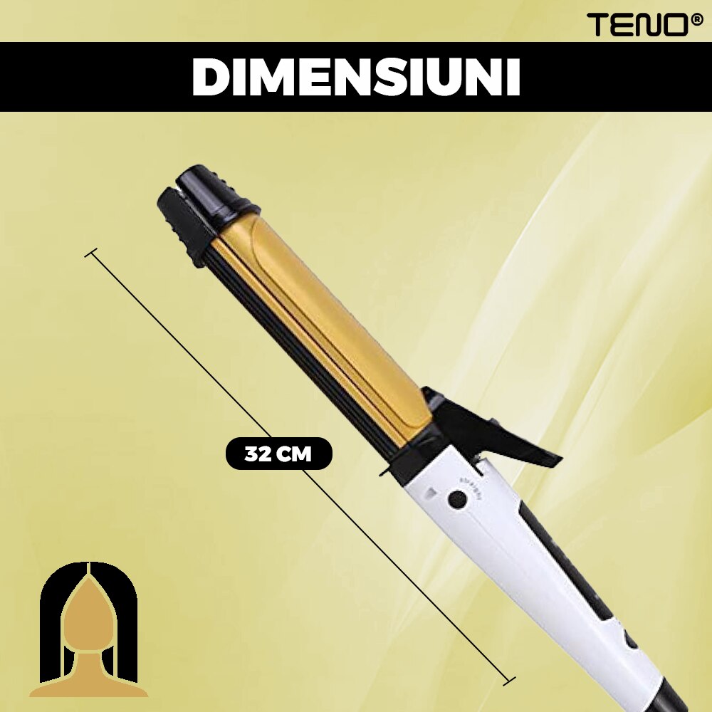 Placa Profesionala de Par 2 in 1 Teno®, intindere si ondulare a parului ...