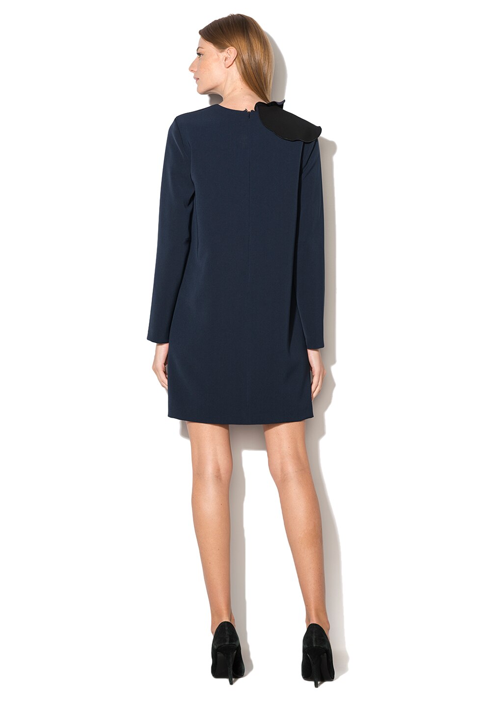 Sportmax Code Къса разкроена рокля с волани 44 - eMAG.bg