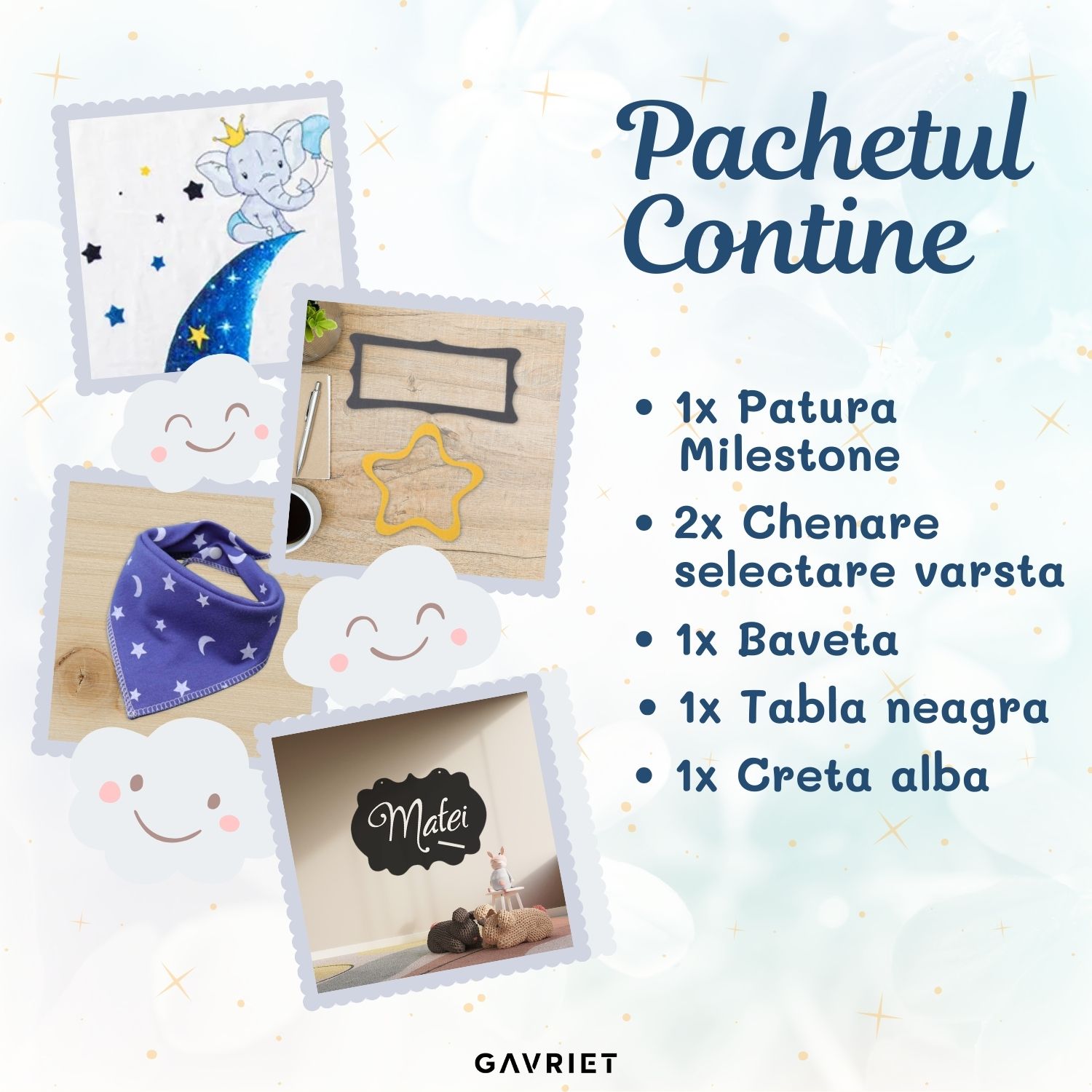 Patura Pufoasa Milestone Gavriet™ Pentru Aniversari Bebelusi, 100x150 ...