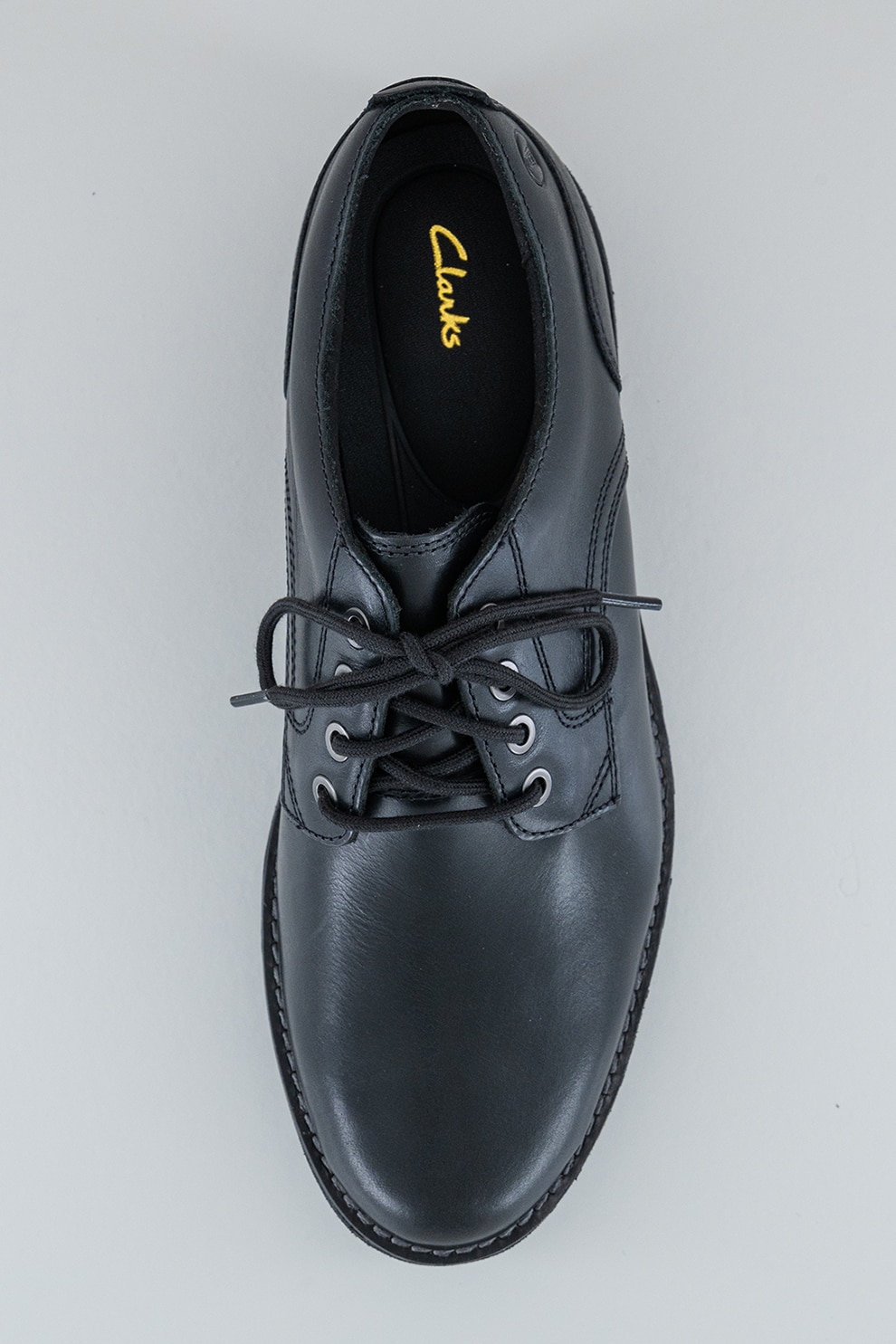 Clarks, Кожени обувки Batcombe Derby, Черен, 8 - eMAG.bg