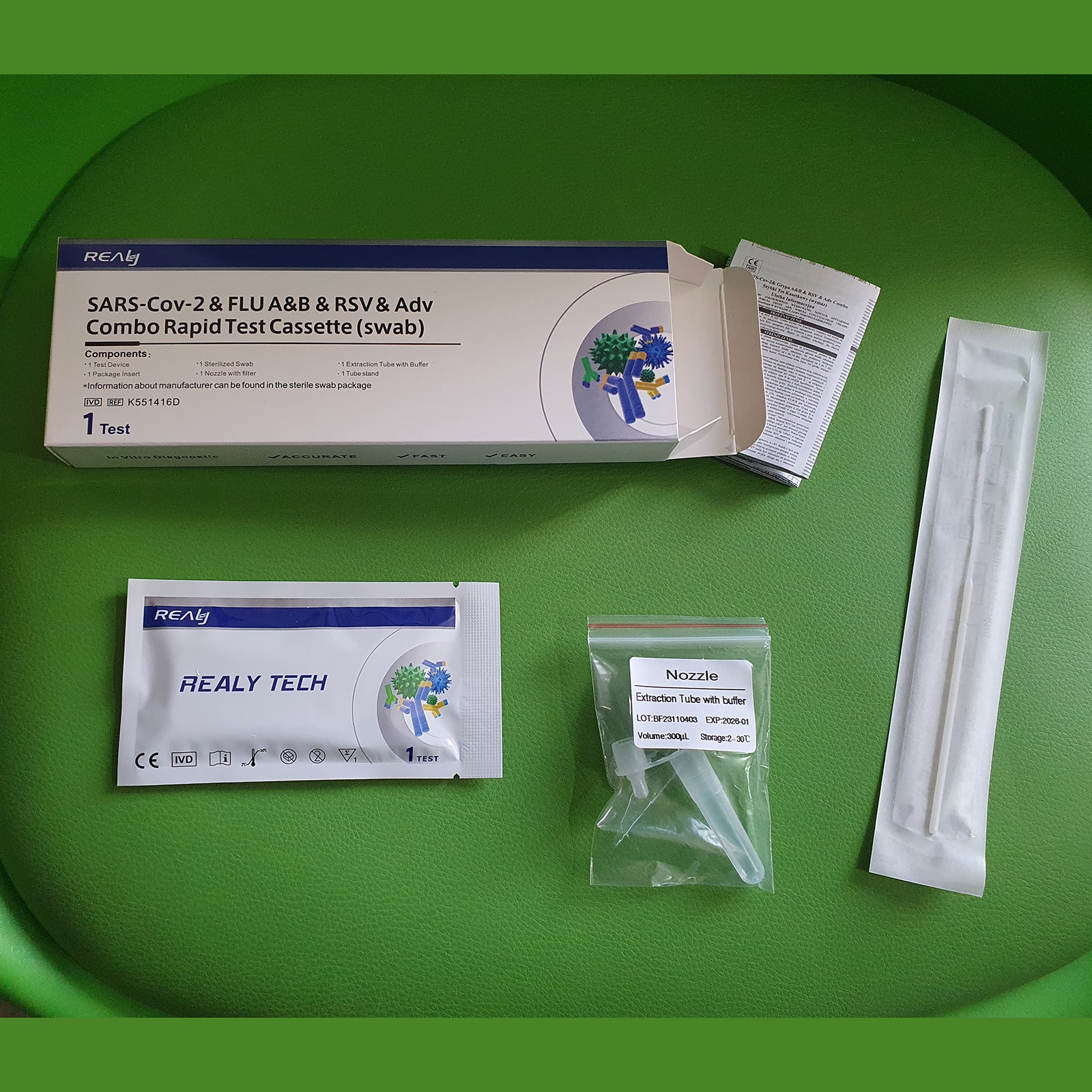 Test Rapid Antigen, Combinat, 5 in 1, Covid-19, Gripa A+B, RSV si ADV ...