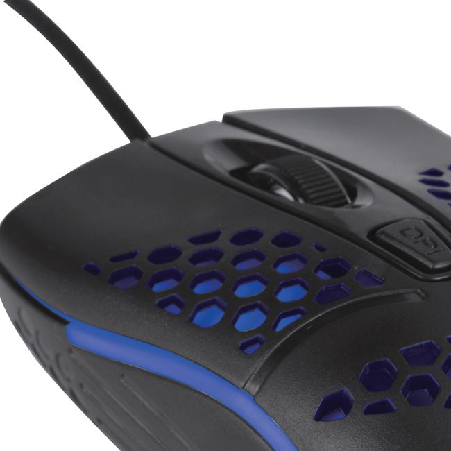 Mouse cu fir negru gaming RGB cu LED 2400 dpi, lungime cablu 1.35 m ...