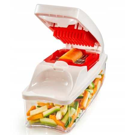 Tocator manual legume, Tupperware, Plastic, Alb /Rosu - eMAG.ro