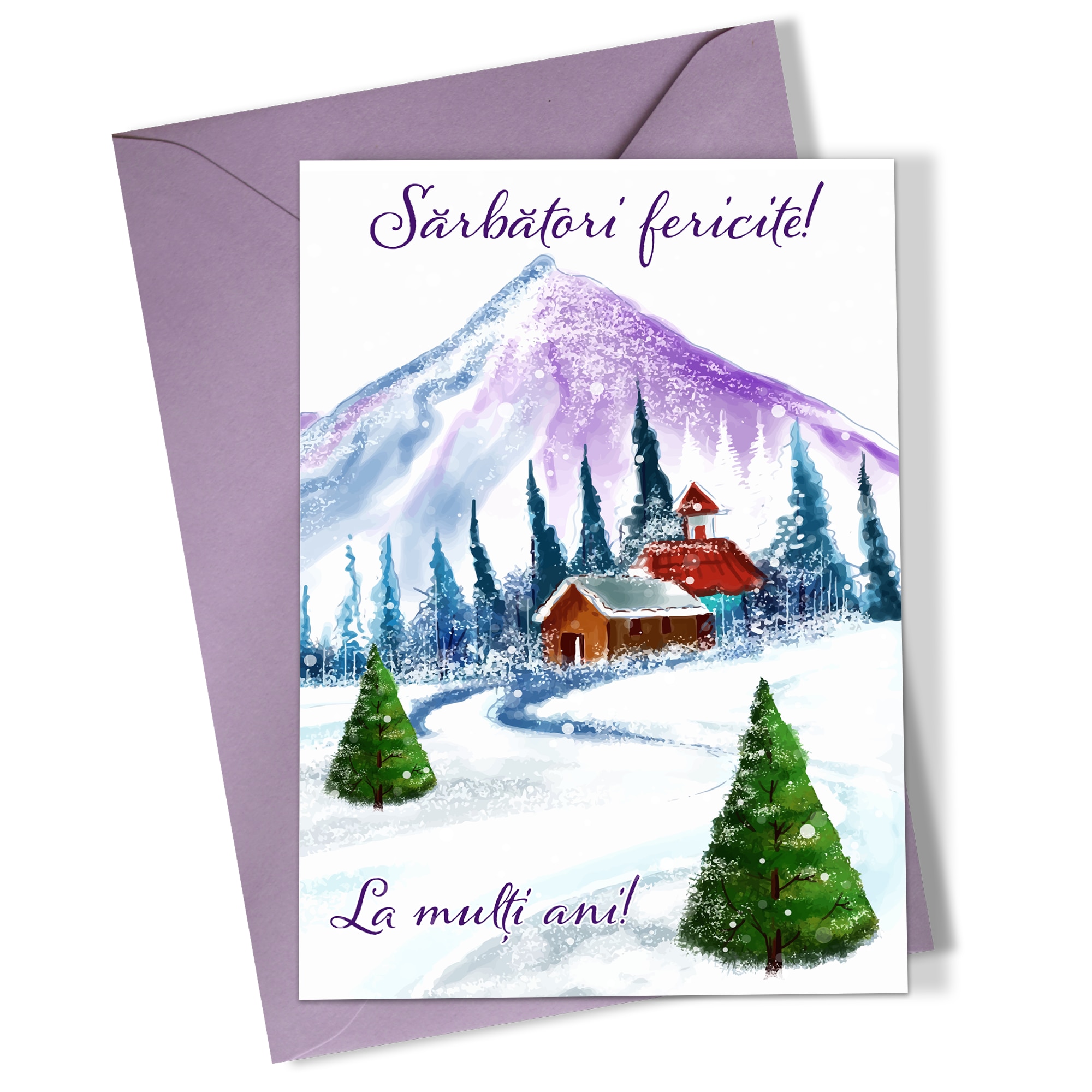 Set 5 felicitari Craciun 10x15 cm cu plicuri diverse incluse, diferite ...