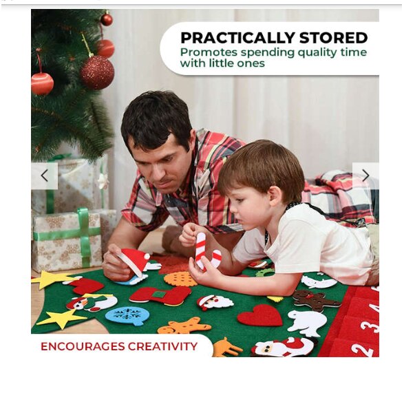 Calendar Advent de Craciun MIROXA® Feltri, pentru copii cu decoratiuni ...