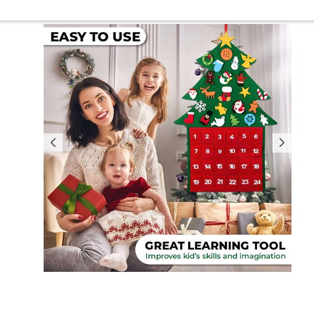 Calendar Advent de Craciun MIROXA® Feltri, pentru copii cu decoratiuni ...