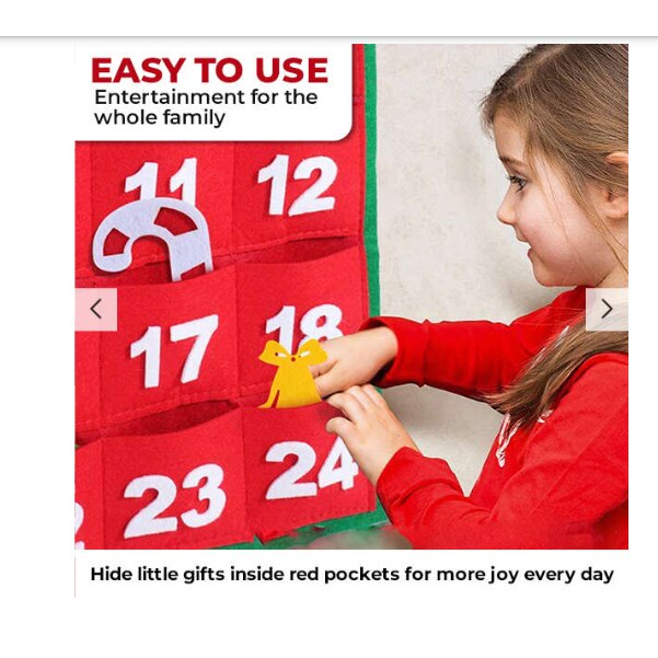 Calendar Advent de Craciun MIROXA® Feltri, pentru copii cu decoratiuni ...