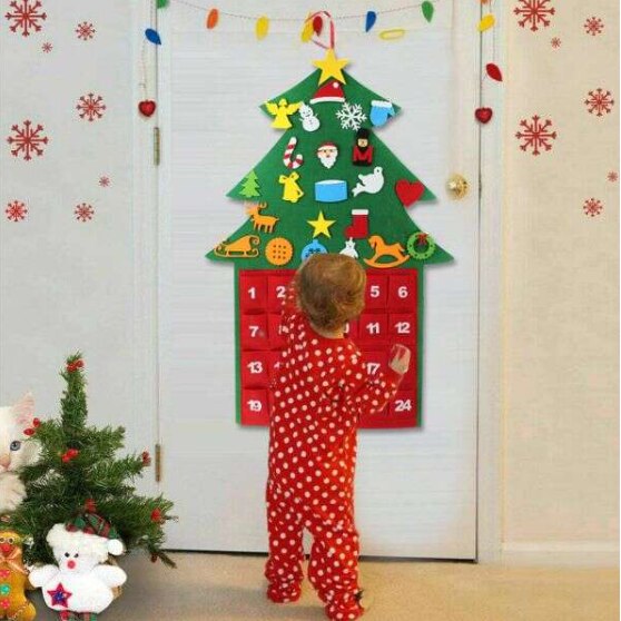 Calendar Advent de Craciun MIROXA® Feltri, pentru copii cu decoratiuni ...