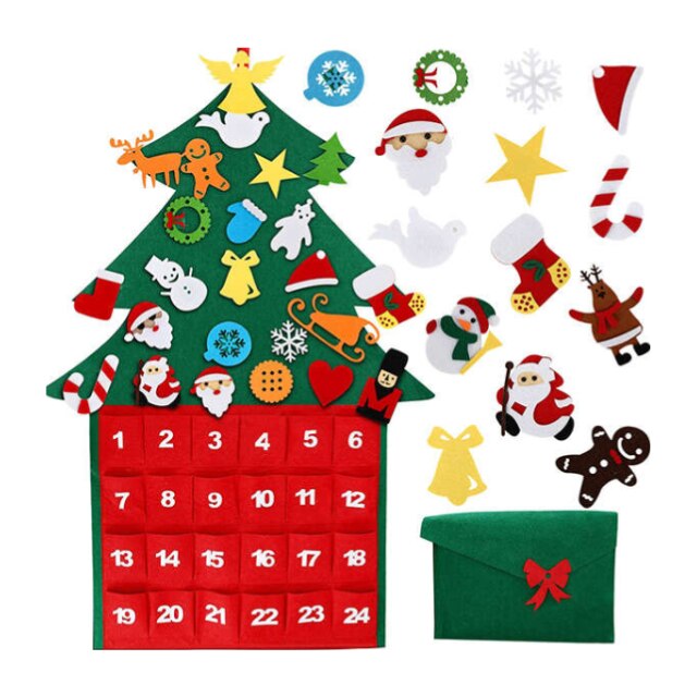 Calendar Advent de Craciun MIROXA® Feltri, pentru copii cu decoratiuni ...