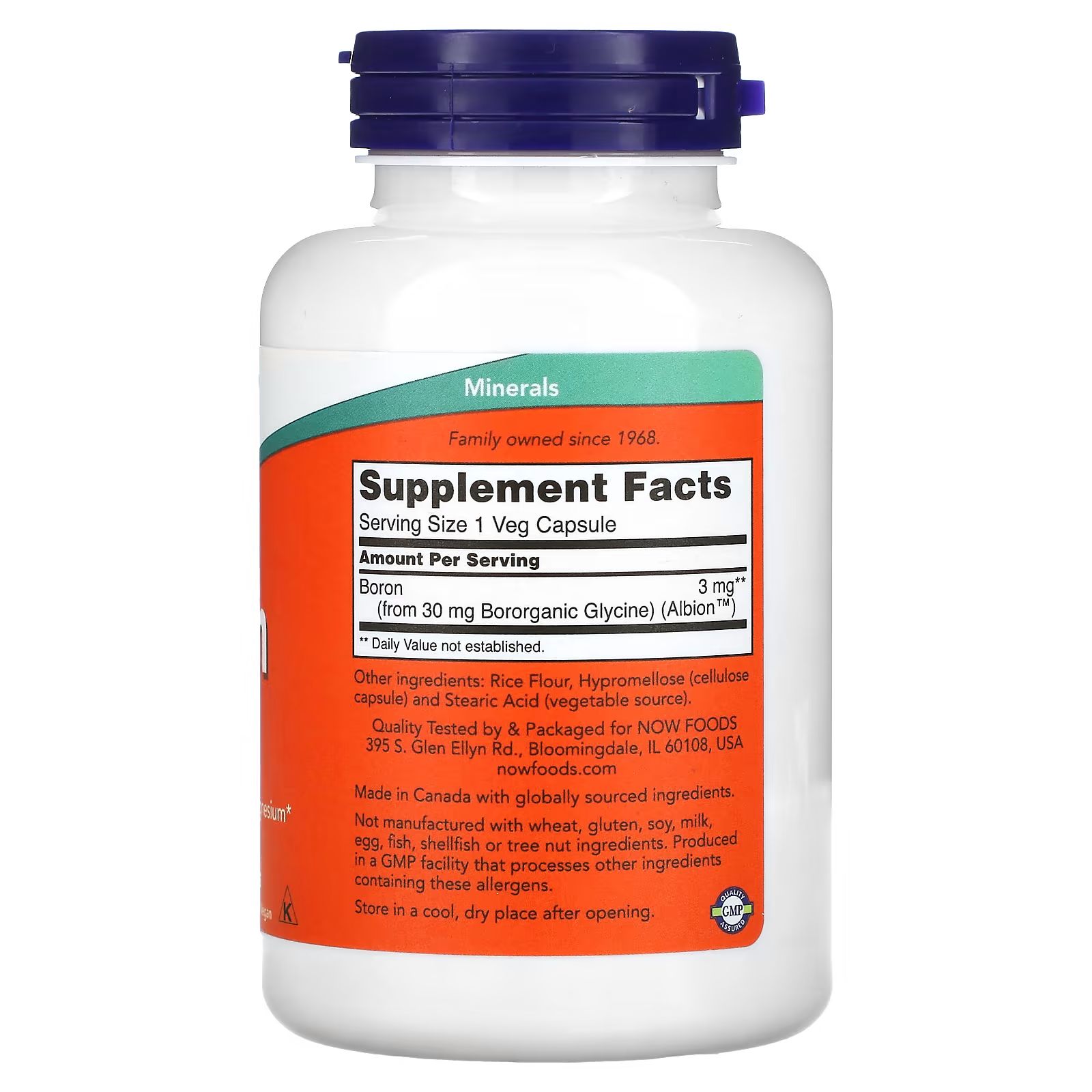 Supliment alimentar Now Foods Boron, Bor, 250 capsules - eMAG.ro