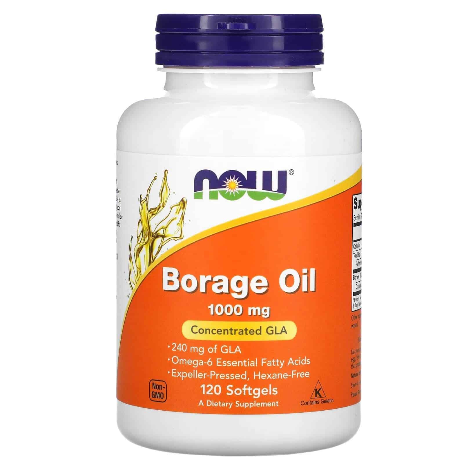 Supliment alimentar Borage, Now Foods, 1000mg, 120 capsules - eMAG.ro