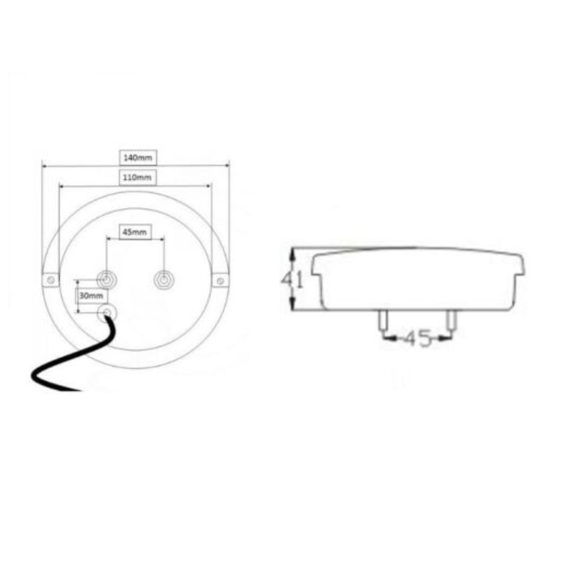 Set 2 lumini LED spate, Segex, Plastic, indicator de pozitie cu efect ...