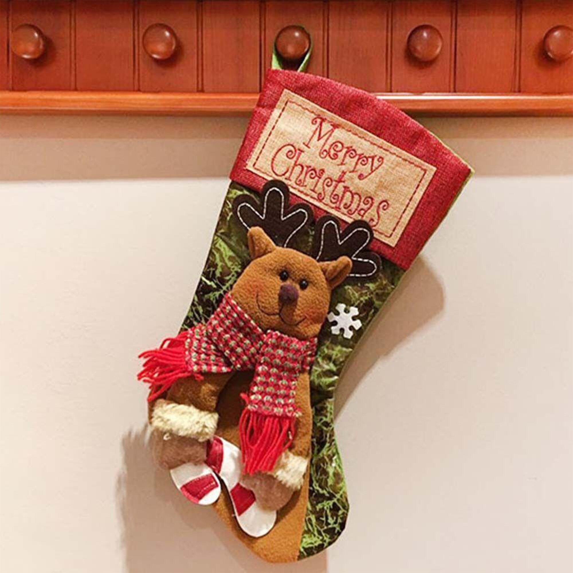 Sosete ornamentale de Craciun, material : Bumbac 80%, poliester 20% ...