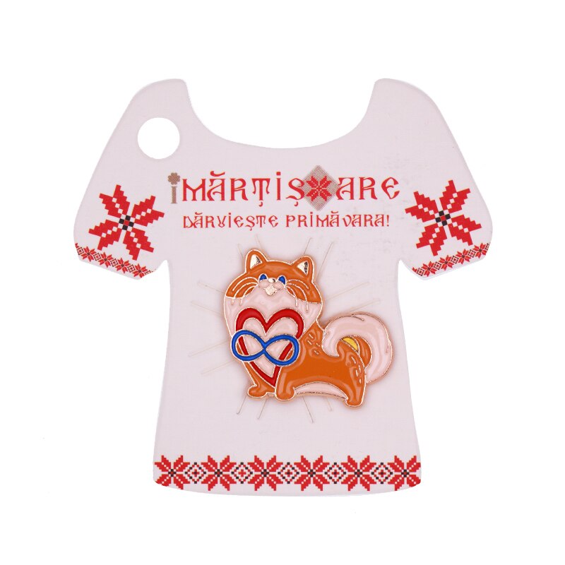 Martisor Brosa Catel Inima Infinit - eMAG.ro