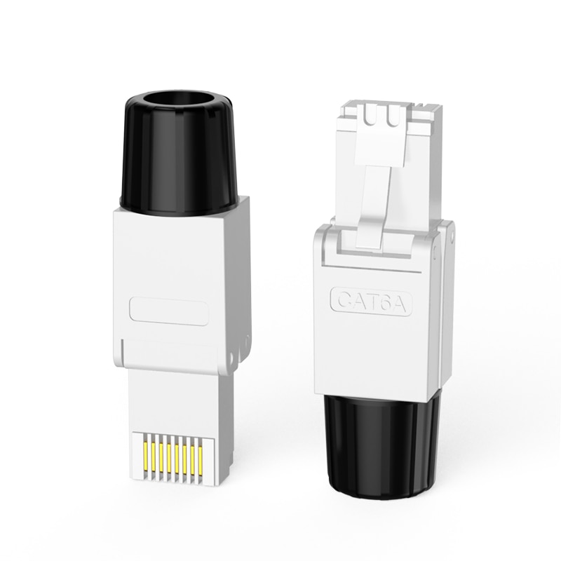 Conector RJ45 Modular Cat.6A, Tool-Less, Alb - eMAG.ro