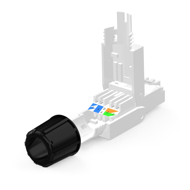 Conector RJ45 Modular Cat.6A, Tool-Less, Alb - eMAG.ro