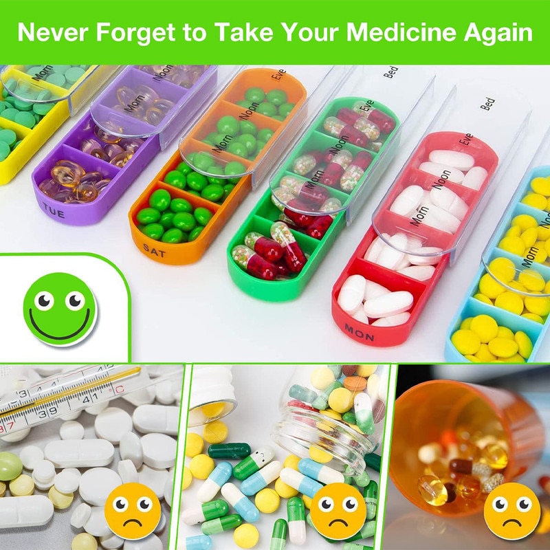 Organizator saptamanal pentru pastile cu huse, JESWO, Polipropilena ...