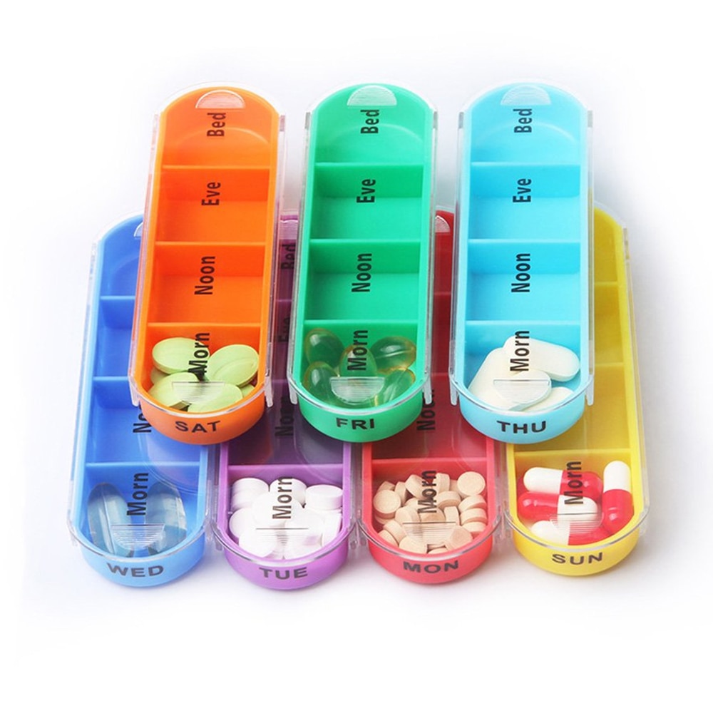 Organizator saptamanal pentru pastile cu huse, JESWO, Polipropilena ...