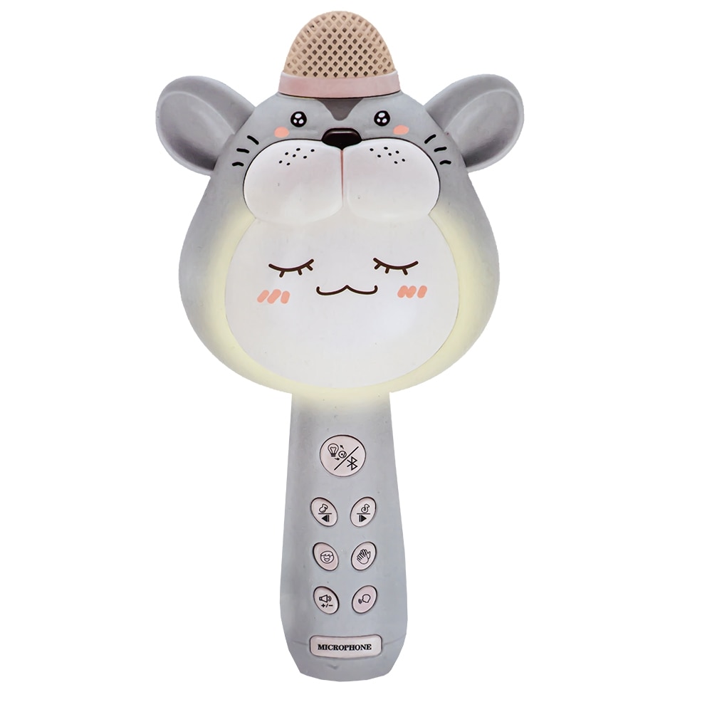 Microfon pentru karaoke, conectare prin Bluetooth, in forma de pisica ...
