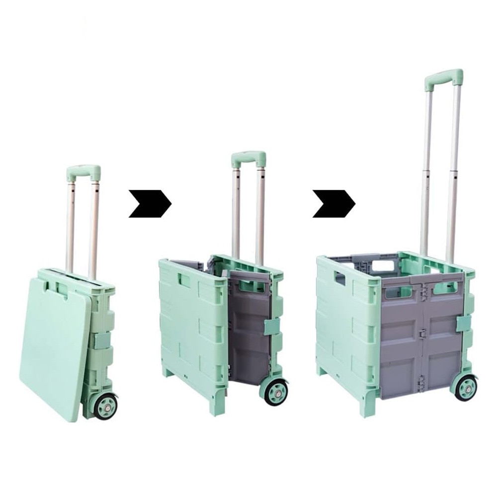 Carucior Pliabil pentru Bagaje si Cumparaturi, Usor si Multifunctional ...