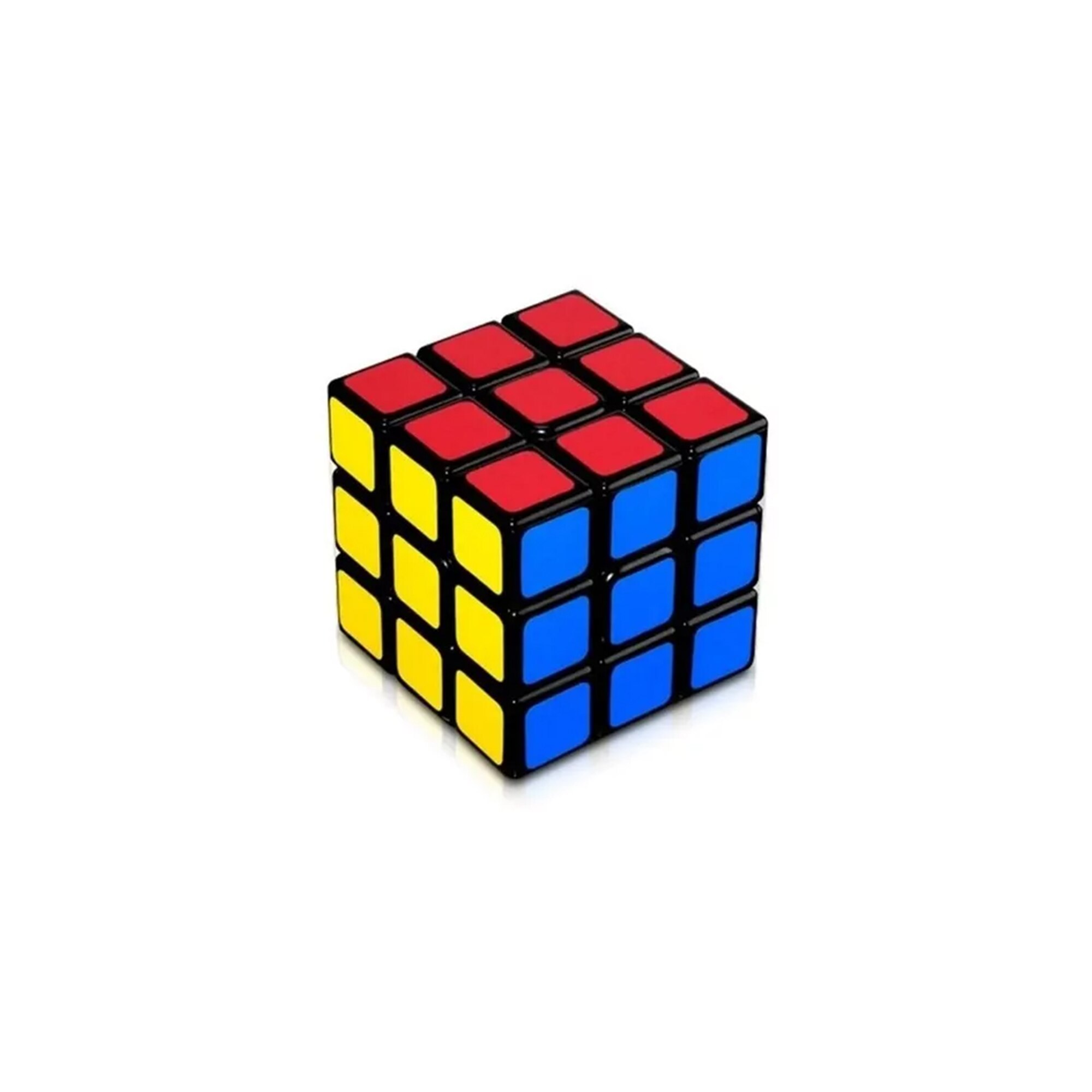 Cub Rubik, 3X3X3, Varsta 3+, Multicolor cu linii negre, Material : PVC ...