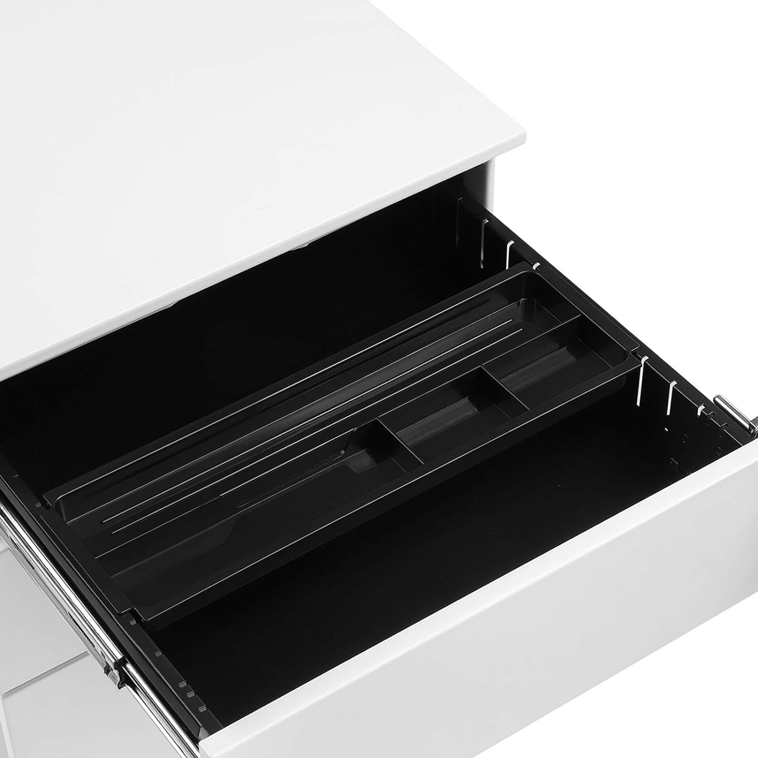 Rollbox metalic pentru birou, cu 3 sertare cu incuietoare, suport ...