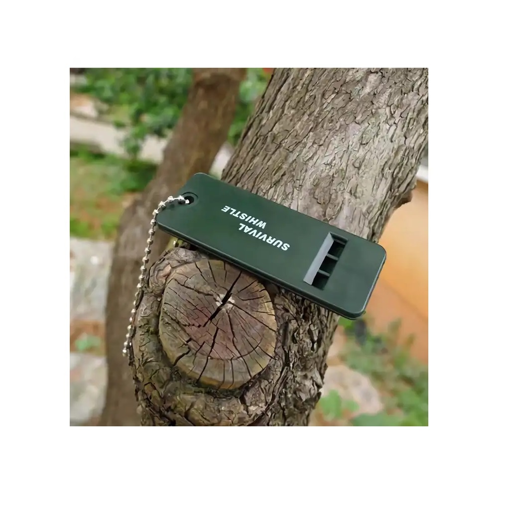 Amnar pentru camping, drumetie, 10 cm, verde neon, fluier inclus - eMAG.ro