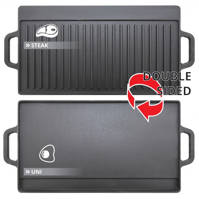 Placa pentru gratar cu doua fete din fonta 50x23x1, 4cm Cattara - eMAG.ro