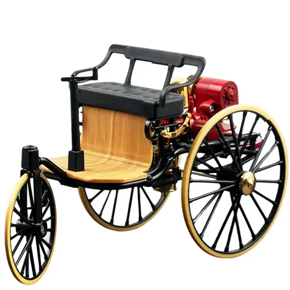 Macheta Triciclu cu motor Benz 1886, Primul automobil patentat din lume ...