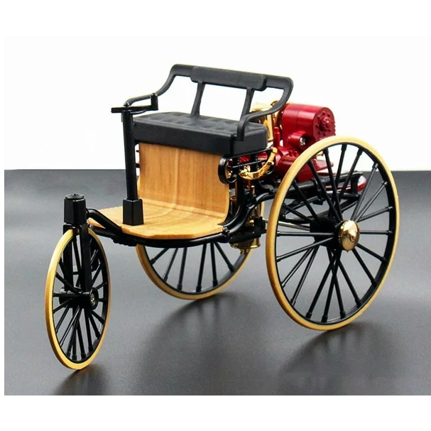 Macheta Triciclu cu motor Benz 1886, Primul automobil patentat din lume ...