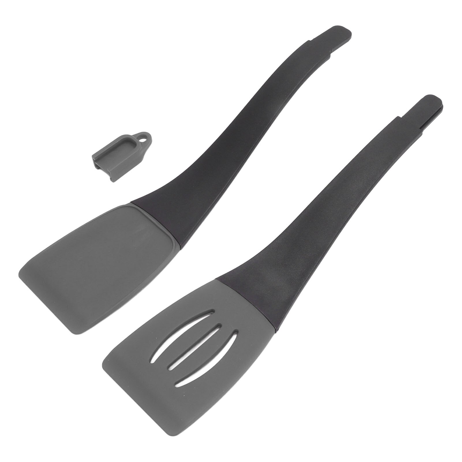Cleste de bucatarie 3 in 1 pentru gratar, Silicon, Negru/Gri - eMAG.ro