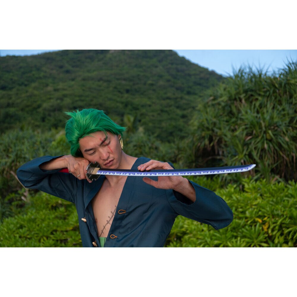 Sabie Katana, One Piece, Roronoa Zoro Sandai Kitetsu, Lemn, 105 cm ...