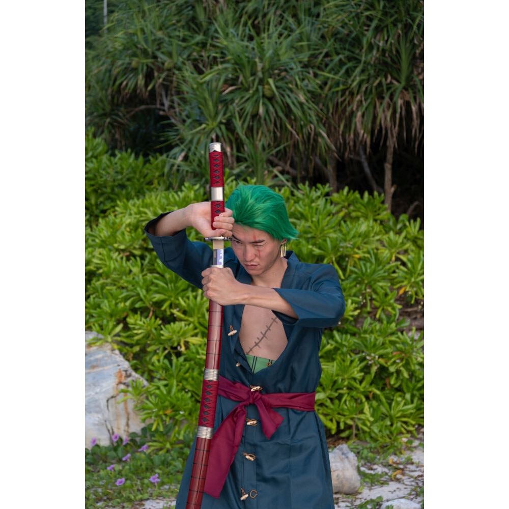 Sabie Katana, One Piece, Roronoa Zoro Sandai Kitetsu, Lemn, 105 cm ...