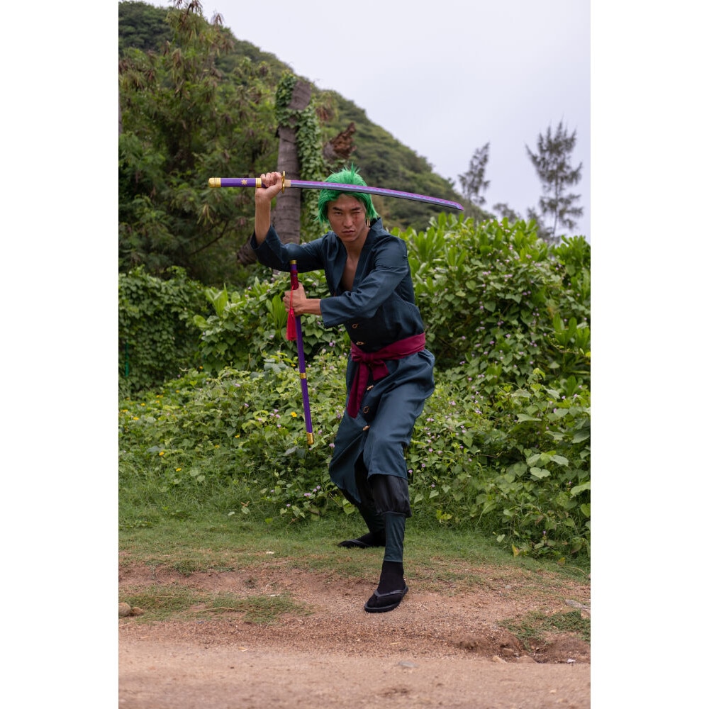 Sabie Katana, One Piece, Roronoa Zoro Purple Enma, Lemn, 105 cm ...
