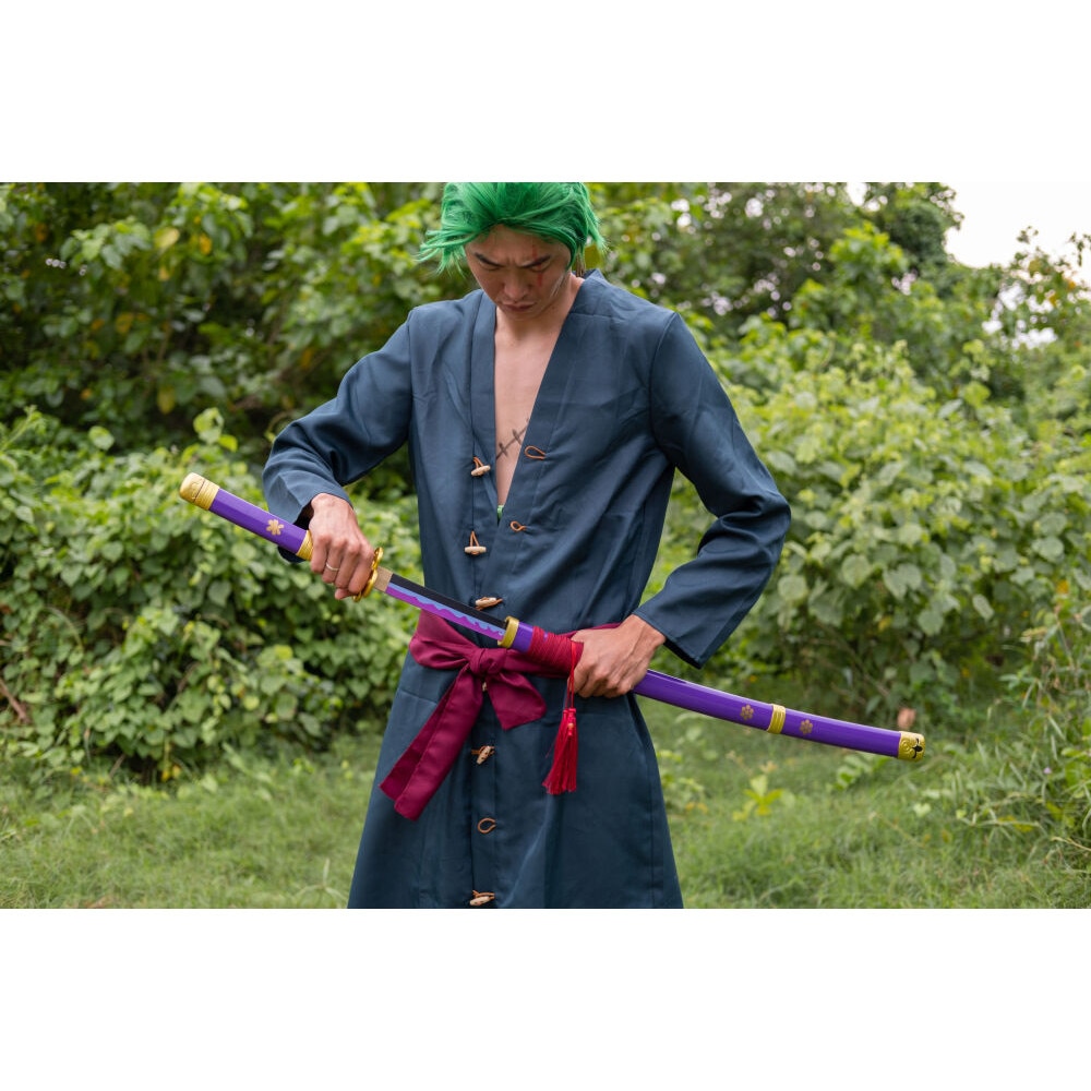 Sabie Katana, One Piece, Roronoa Zoro Purple Enma, Lemn, 105 cm ...