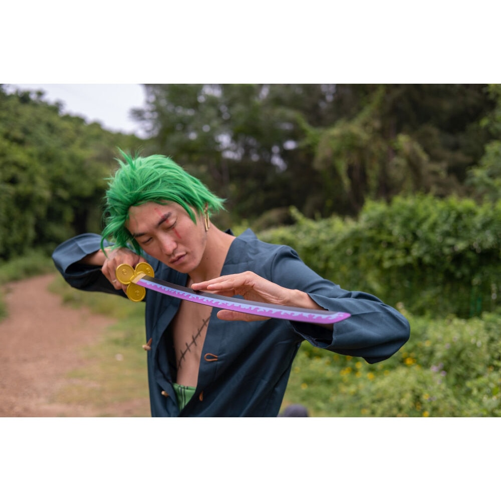 Sabie Katana, One Piece, Roronoa Zoro Purple Enma, Lemn, 105 cm ...