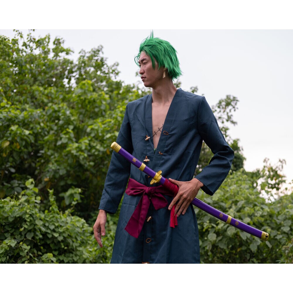 Sabie Katana, One Piece, Roronoa Zoro Purple Enma, Lemn, 105 cm ...