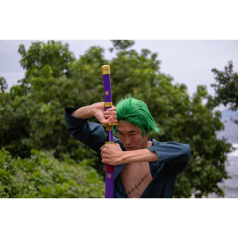 Sabie Katana, One Piece, Roronoa Zoro Purple Enma, Lemn, 105 cm ...