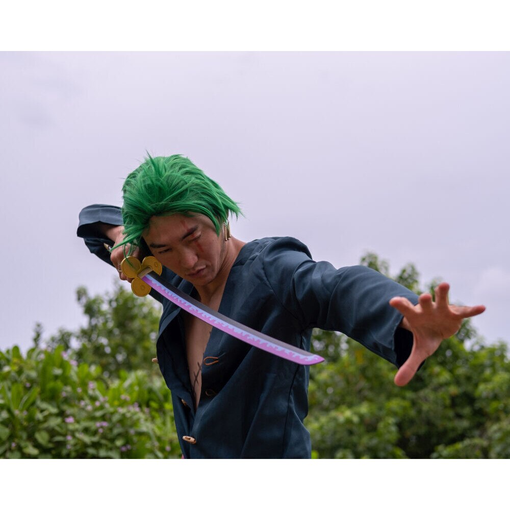 Sabie Katana, One Piece, Roronoa Zoro Purple Enma, Lemn, 105 cm ...